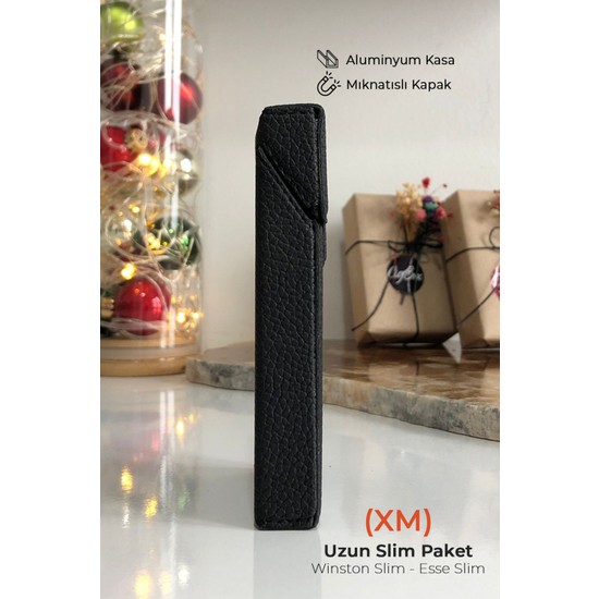 Cig Box cigbox Deri Sigara Çantası - (Xm) Uzun Ince Slim - Aluminyum ...