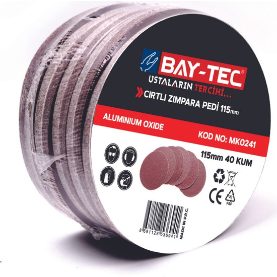 Bay-Tec Cırtlı Zımpara 180MM 40 Kum (10 Adet) Fiyatı Bay-Tec Cırtlı Zımpara 180MM 40 Kum (10 Adet) Fiyatı