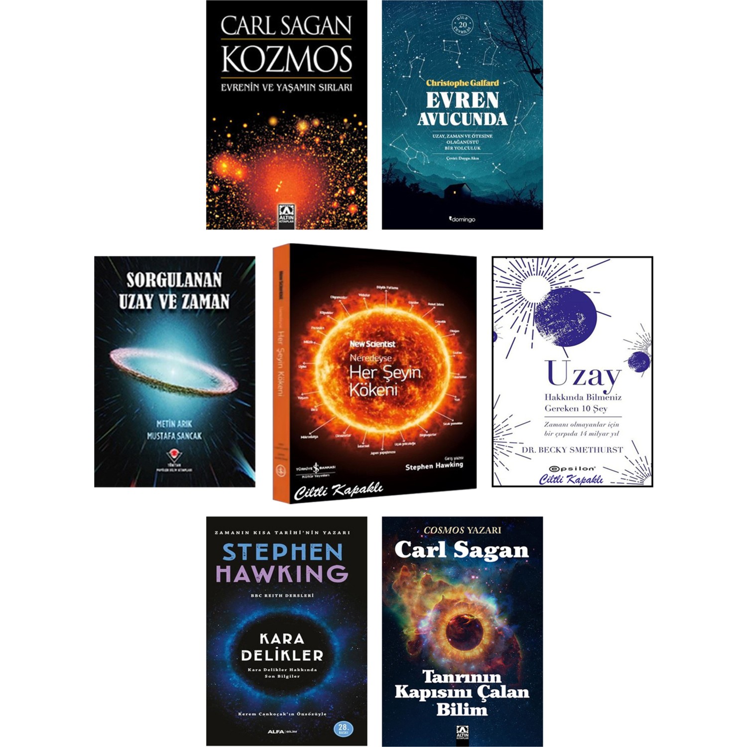 Kozmos (Carl Sagan) + Evren Avucunda + Sorgulanan Uzay ve Kitabı