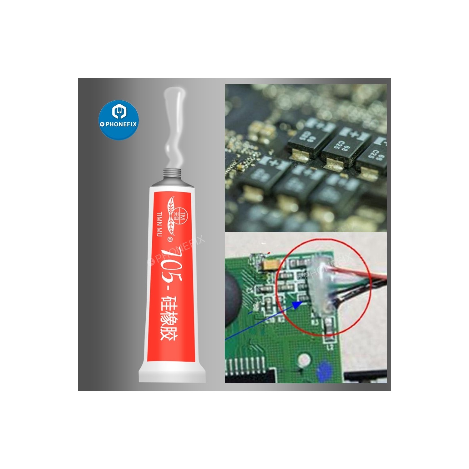 Mingjin Shop 1 704 -Beyaz Stil 45G Elektronik Mastik Silikon Endüstriyel Yapıştırıcı Tm-Licone