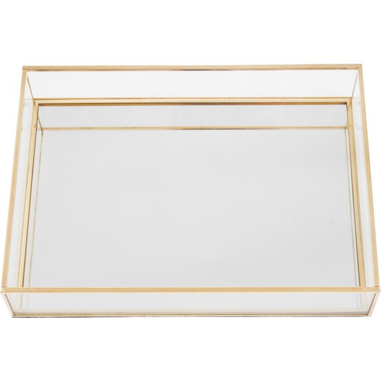 Decisive Iskandinav Retro Depolama Tepsisi Altın Cam Makyaj Fiyatı