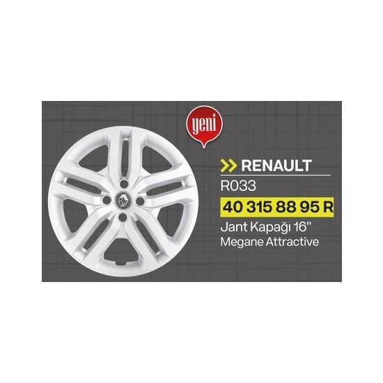 Jant Kapagı 16 Jant Megan Attractıve 403158895R Fiyatı