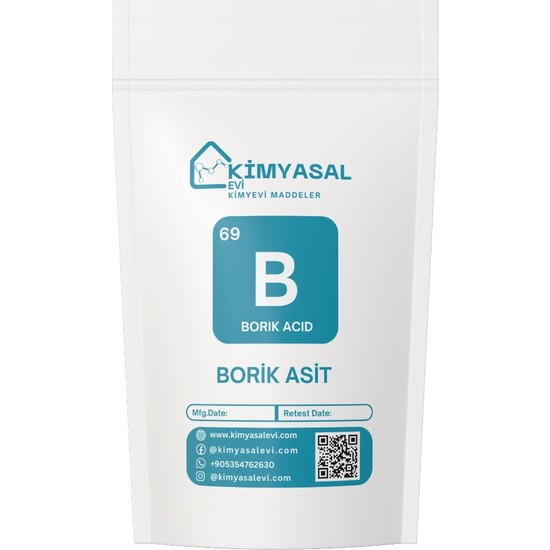 Kimyasal Evi 069 Borik Asit - Borık Acıd 100 gr Fiyatı