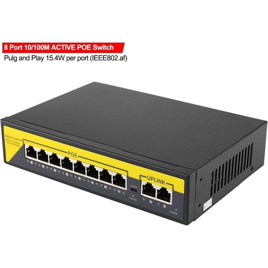 Primex PX-1010B 8 Port 10/100M Poe Switch, Ip Kamera Poe Fiyatı