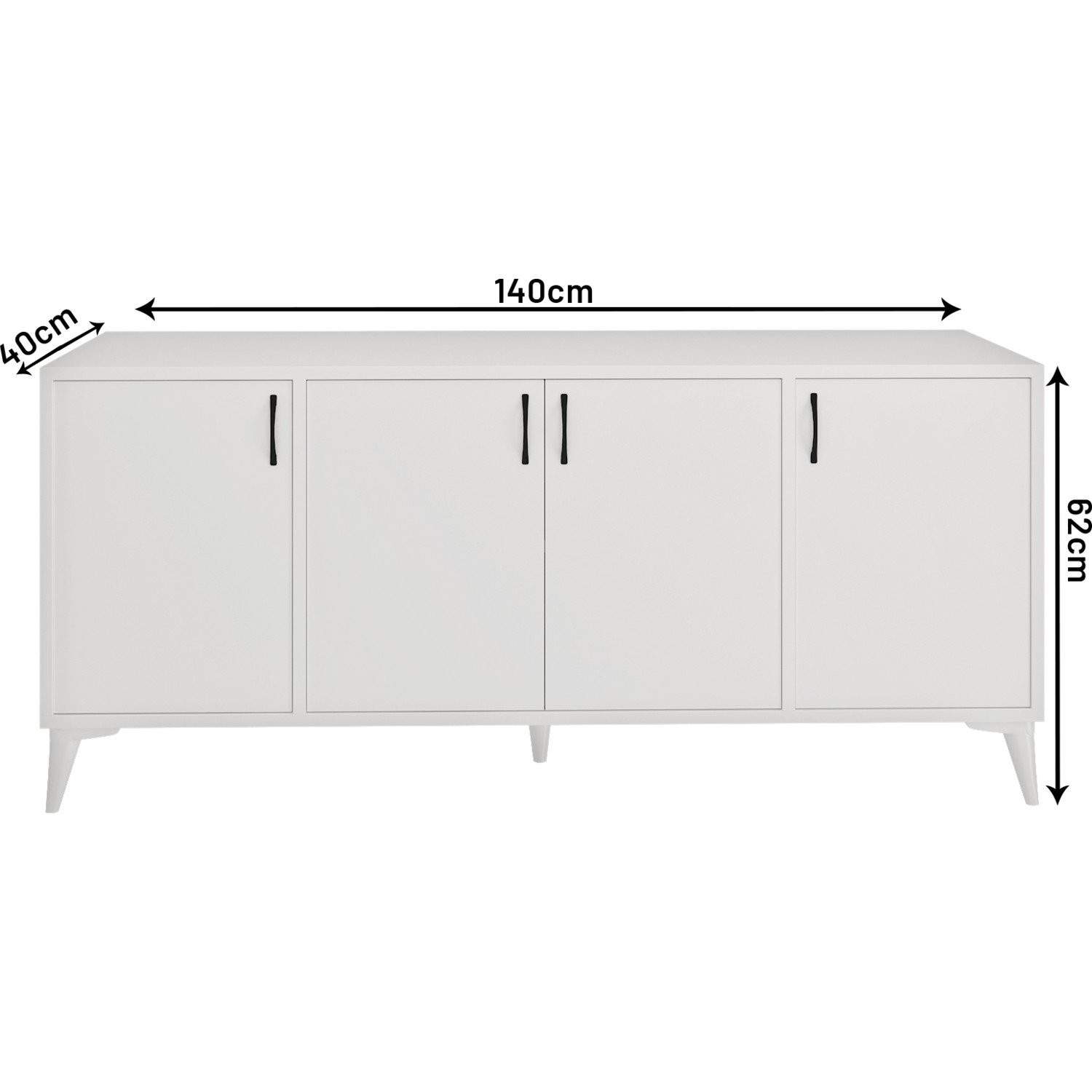 Kzn Home 4 Kapaklı Çok Amaçlı Mdf Konsol - Tamamı Mdf Fiyatı
