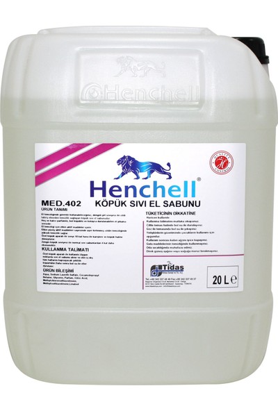 Henchell Köpük Sıvı El Sabunu 20 kg