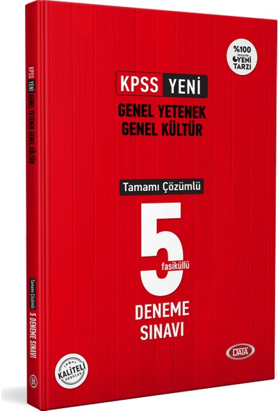 Data Yayınları KPSS Genel Yetenek Genel Kültür Tamamı Çözümlü 5 Deneme Sınavı Data Yayınları KPSS Genel Yetenek Genel Kültür Tamamı Çözümlü 5 Deneme Sınavı