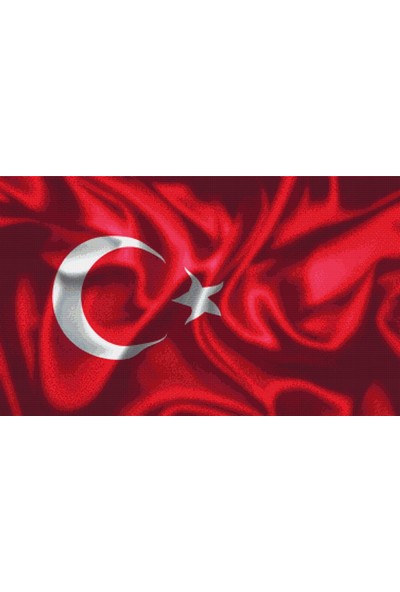 Movas Sanat Kutsal Türk Bayrağı Elmas Mozaik Tablo