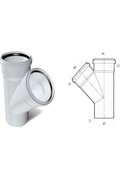 Fırat 125 x 125 mm Pvc Çift Çatal