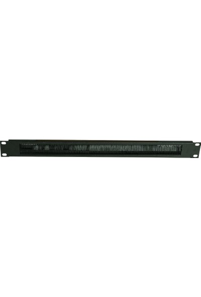 Canovate 19'' 1u Rack Kabinet Kablo Girişli Kapama Paneli Siyah