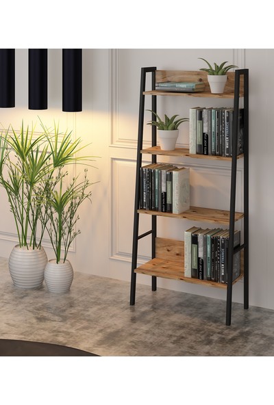 Cool Home Loft Metal Kitaplık Atlantik Çam Cool Home Loft Metal Kitaplık Atlantik Çam