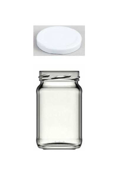 Paşabahçe Cam Kavanoz 105 cc. Beyaz Kapaklı 6 Adet Numunelik