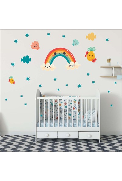 Tugibu Gökkuşağı Duvar Sticker - WS107 Tugibu Gökkuşağı Duvar Sticker - WS107