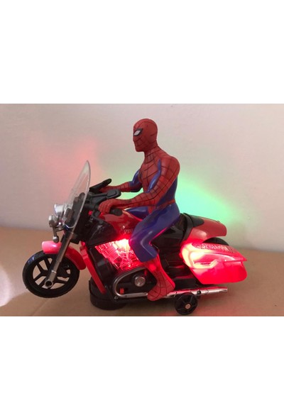 Kardelen Spiderman Pilli Işıklı Motorlu Örümcek Adam