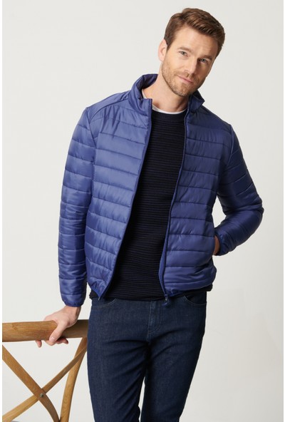 Ac&Co / Altınyıldız Classics Erkek İndigo Standart Fit Ultra Hafif Soğuk Geçirmez Casual Mont Ac&Co / Altınyıldız Classics Erkek İndigo Standart Fit Ultra Hafif Soğuk Geçirmez Casual Mont