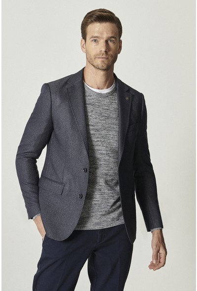 Altınyıldız Classics Slim Fit Dar Kesim Mono Yaka Blazer Ceket