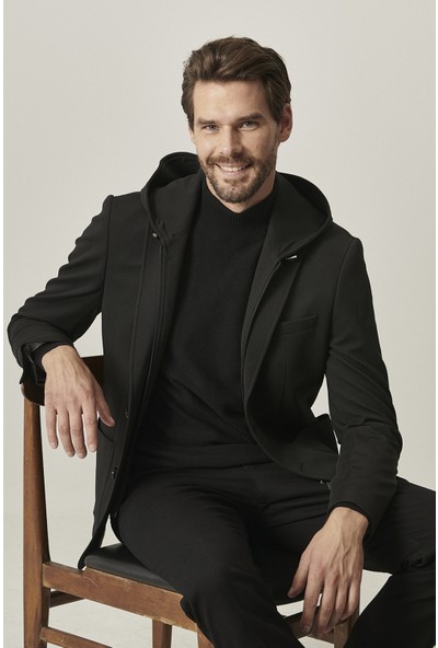 ALTINYILDIZ CLASSICS Slim Fit Dar Kesim Spor Kapüşonlu Ceket