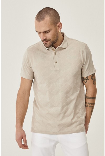 Altınyıldız Classıcs Erkek Bej Polo Yaka Cepsiz Slim Fit Dar Kesim %100 Pamuk Desenli Tişört Altınyıldız Classıcs Erkek Bej Polo Yaka Cepsiz Slim Fit Dar Kesim %100 Pamuk Desenli Tişört