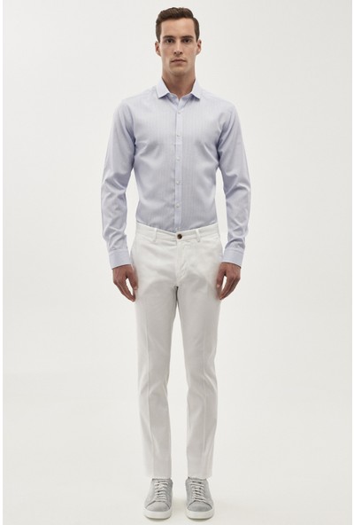 Altınyıldız Classıcs Erkek Beyaz Ekstra Slim Fit Pantolon