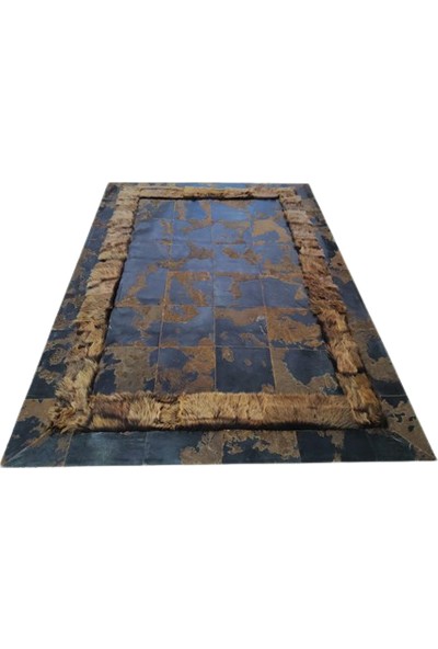 Bienna Fur Kaymaz Taban Toskana Bordür Hamteks Doğal Deri Halı