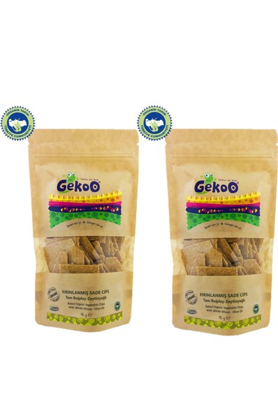 Gekoo Fırınlanmış Sade Organik Cips 115 gr x 2