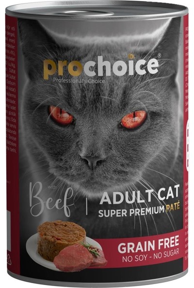 Pet Choice Prochoice Sığır Etli Yetişkin Kedi Konservesi 400 gr