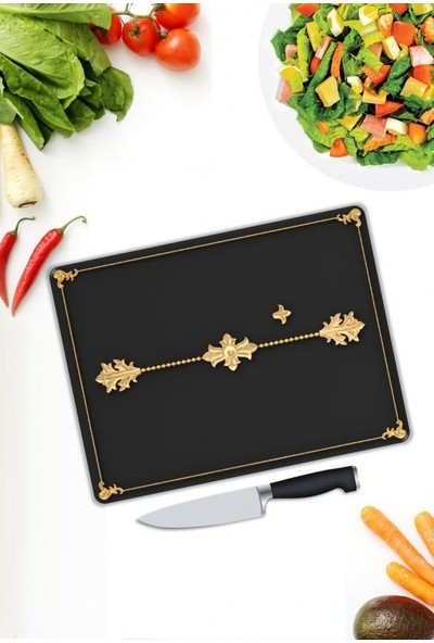 Pi Dekorasyon Minimal Desen Cam Kesme Tablası