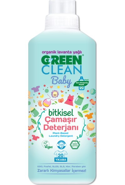 Green Clean Baby Bitkisel Çamaşır Deterjanı 1000 ml Green Clean Baby Bitkisel Çamaşır Deterjanı 1000 ml