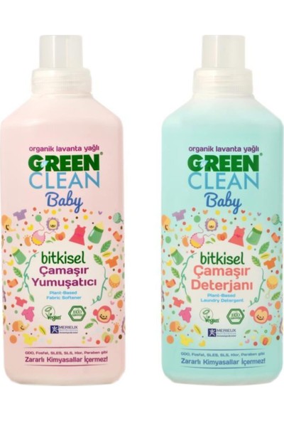 Green Clean Baby Çamaşır Deterjanı 1 Lt Baby Yumuşatıcı 1 Lt Green Clean Baby Çamaşır Deterjanı 1 Lt Baby Yumuşatıcı 1 Lt