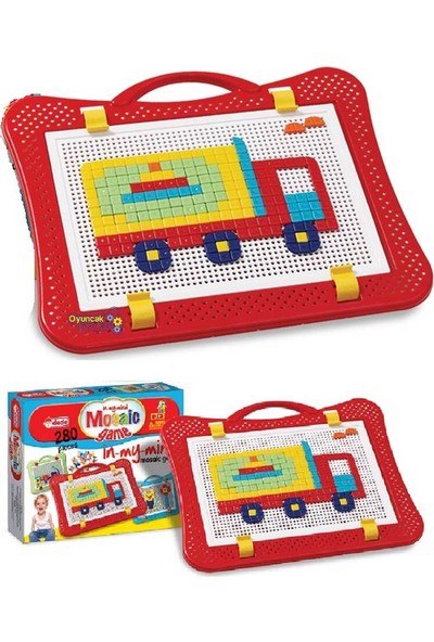 Dede Mozaik Çivi Oyunu Çantalı 280 Parça Eğitici Seti