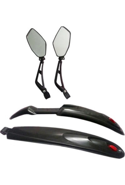 Asn Bisiklet Sport Ayna Reflektörlü Çamurluk Set