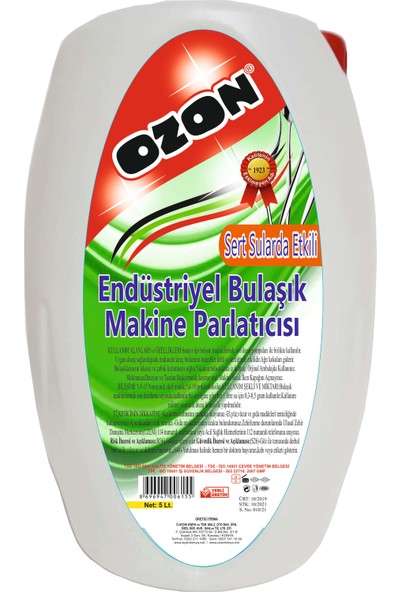 Ozon Sanayi Tipi Bulaşık Makine Parlatıcı 5 kg 4'lü Ozon Sanayi Tipi Bulaşık Makine Parlatıcı 5 kg 4'lü