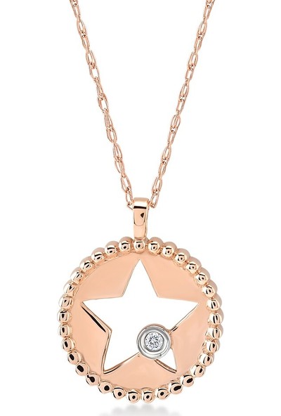 Semiz Kuyumculuk Altın Yıldız Pırlanta Kolye