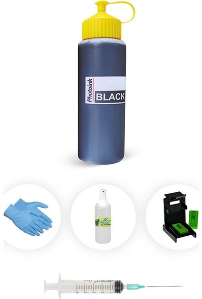 Photo Ink Canon E414 500ml Plus Kartuş Dolum Set Siyah Photo Ink Canon E414 500ml Plus Kartuş Dolum Set Siyah