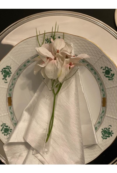 Dekorasyon Garajı Üfleme Cam Peçetelik 6'lı