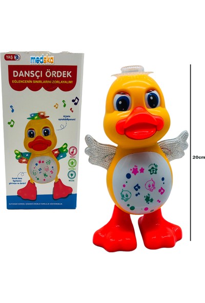 Medska Pilli Türkçe Müzikli Işıklı Dans Eden Ördek Medska Pilli Türkçe Müzikli Işıklı Dans Eden Ördek