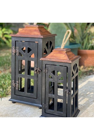 Craft House Ikili Ahşap Fener Craft House Ikili Ahşap Fener