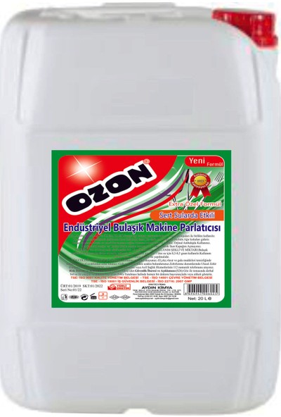 Ozon Sanayi Tipi Bulaşık Makine Parlatıcı 20 kg Ozon Sanayi Tipi Bulaşık Makine Parlatıcı 20 kg