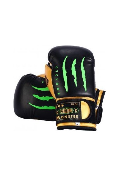 Cyclone Monster Boks Eldiveni Siyah-Gold -Yeşil