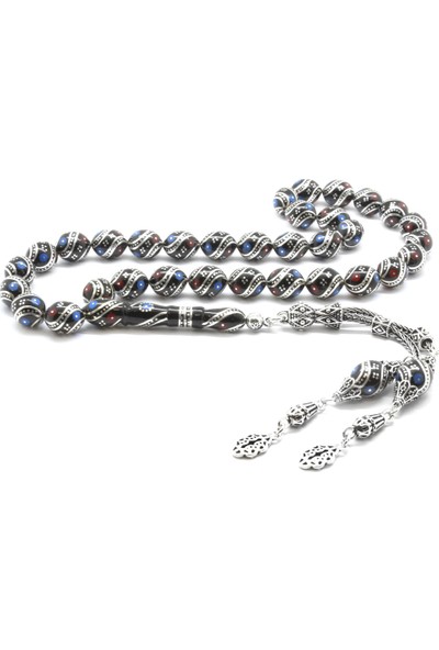 Online Hediye Sepeti 925 Ayar Gümüş Püsküllü Gümüş-Firuze-Mercan Arpa Kesim Erzurum Oltu Tesbih (M-2) Online Hediye Sepeti 925 Ayar Gümüş Püsküllü Gümüş-Firuze-Mercan Arpa Kesim Erzurum Oltu Tesbih (M-2)