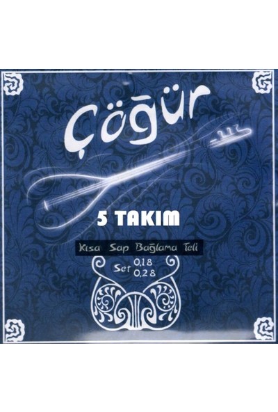 Çöğür 5 Takım Çöğür Kısa Sap Saz Bağlama Teli + 5 Mızrap Çöğür 5 Takım Çöğür Kısa Sap Saz Bağlama Teli + 5 Mızrap