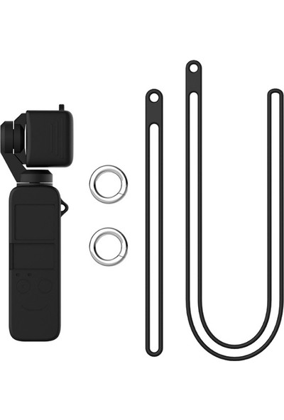 Ally Dji Osmo Pocket Koruyucu Silikon Kılıf+El ve Boyun Strap Askısı AL-32288
