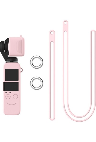 Ally Dji Osmo Pocket Koruyucu Silikon Kılıf+El ve Boyun Strap Askısı AL-32288