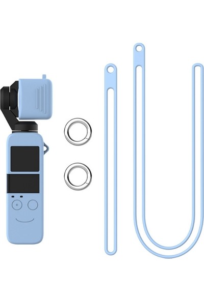 Ally Dji Osmo Pocket Koruyucu Silikon Kılıf+El ve Boyun Strap Askısı AL-32288