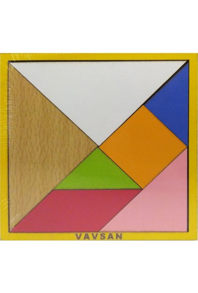 Vavsan Ahşap Renkli Tangram 12x12cm Eğitici Montessori Oyuncak Vavsan Ahşap Renkli Tangram 12x12cm Eğitici Montessori Oyuncak