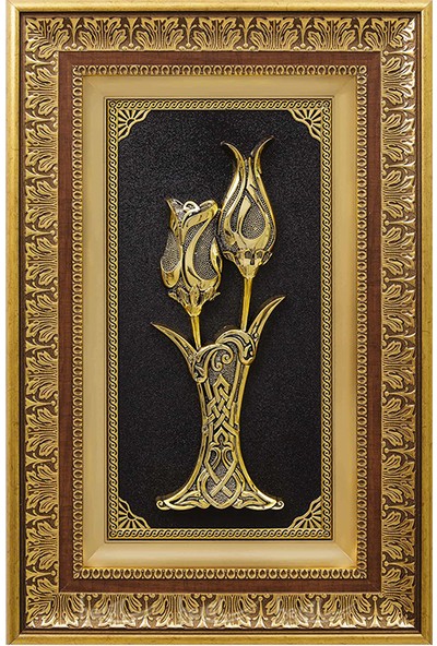 Helal Hediyelik 36x56cm Vazolu Lalegül Dekoratif Lüks Tablo