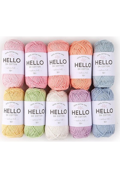 Hello Punch ve Amigurumi İplik Seti 25G x 12 Adet Pastel Renkler Hello Punch ve Amigurumi İplik Seti 25G x 12 Adet Pastel Renkler