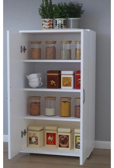 Elite Mdf 4 Bölmeli Çok Amaçlı Mutfak/Banyo/Kiler/Ofis/Balkon Dolabı Elite Mdf 4 Bölmeli Çok Amaçlı Mutfak/Banyo/Kiler/Ofis/Balkon Dolabı