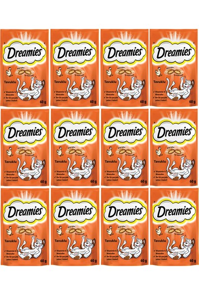 Dreamies Dreamis Tavuklu Kedi Ödülü 60 gr x 12 Adet