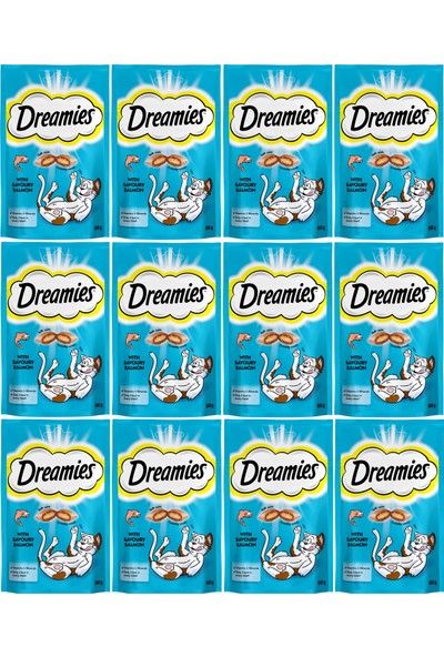 Dreamies Kedi Ödül Maması Somonlu 60 gr x 12 Adet Dreamies Kedi Ödül Maması Somonlu 60 gr x 12 Adet